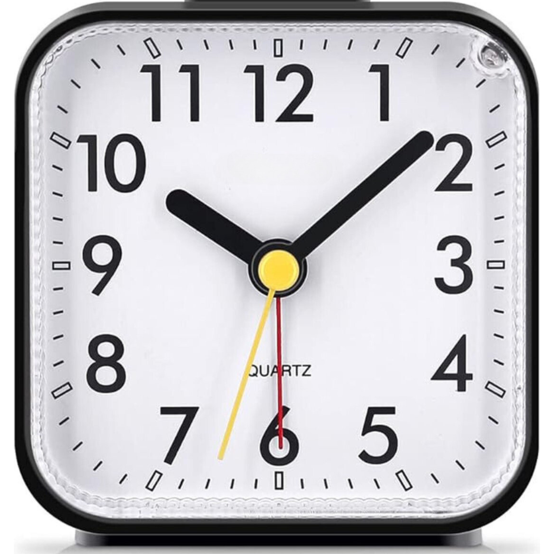 Analogue Alarm Clock Square Black
